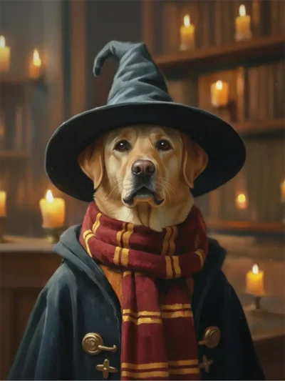 Portrait Labrador Harry Potter - Mon Animal est Fantastique